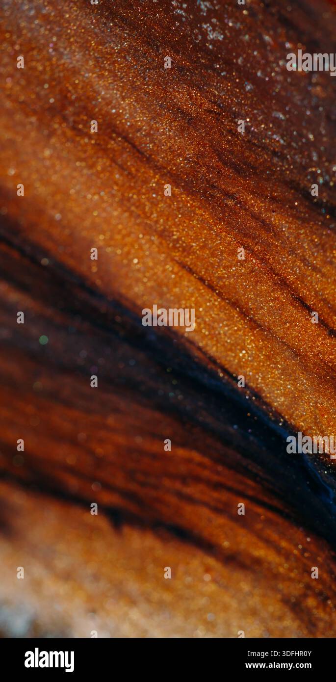 Sparkling texture defocused. Ink spread. Black volcanic ash stream on ...