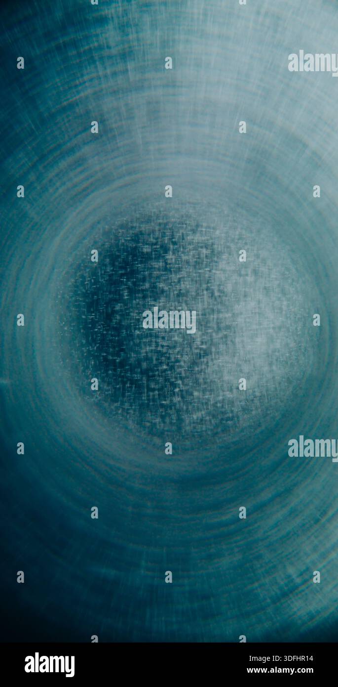 Cosmic flow lens. Blur round prism. Blue gray stream with particles ...