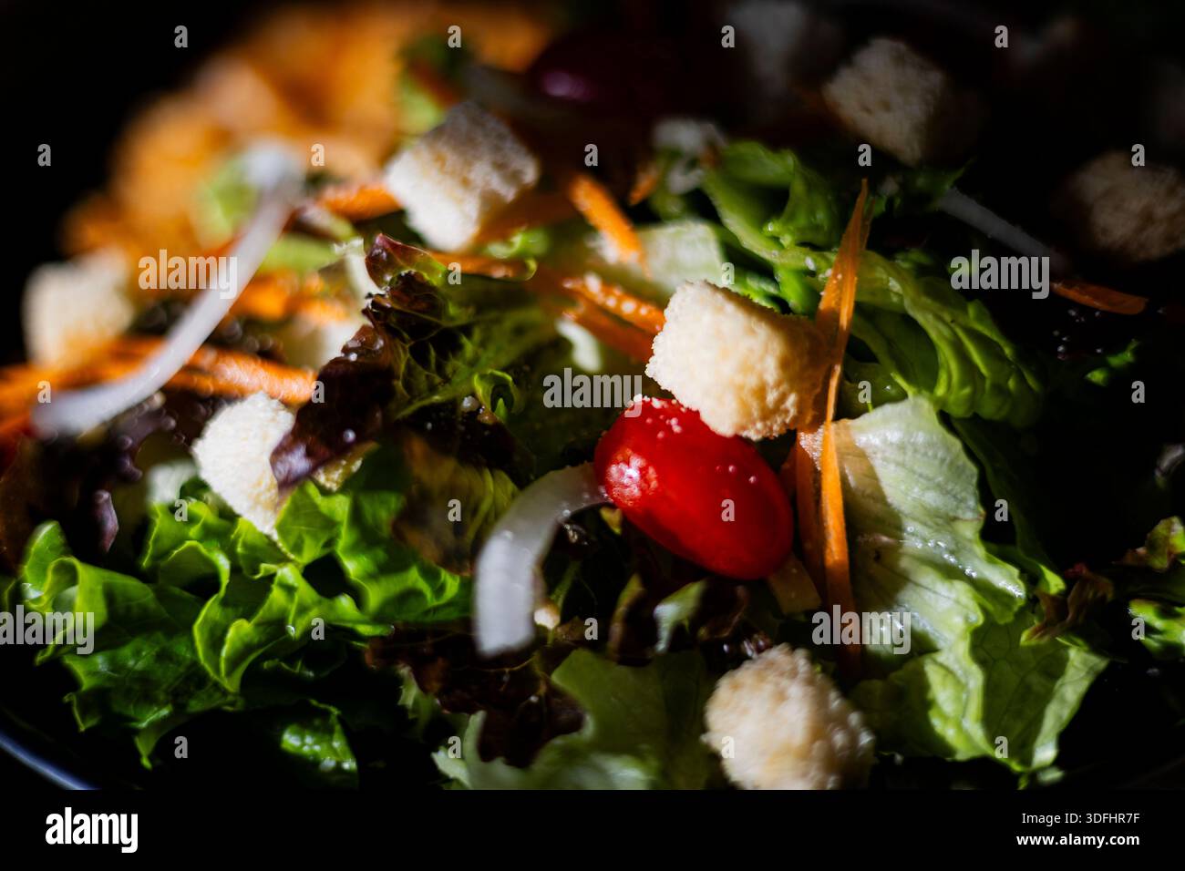 Cross Up Fried Chicken Salad With Mixed Veggies, A crispy photo of ...