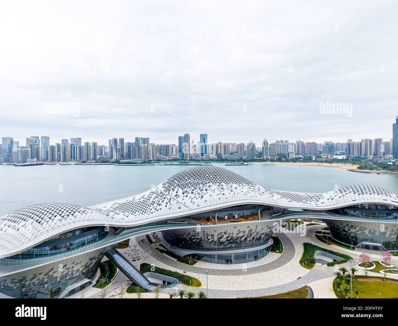 ZHANJIANG, CHINA - DECEMBER 25, 2025 - Aerial view of the new landmark ...