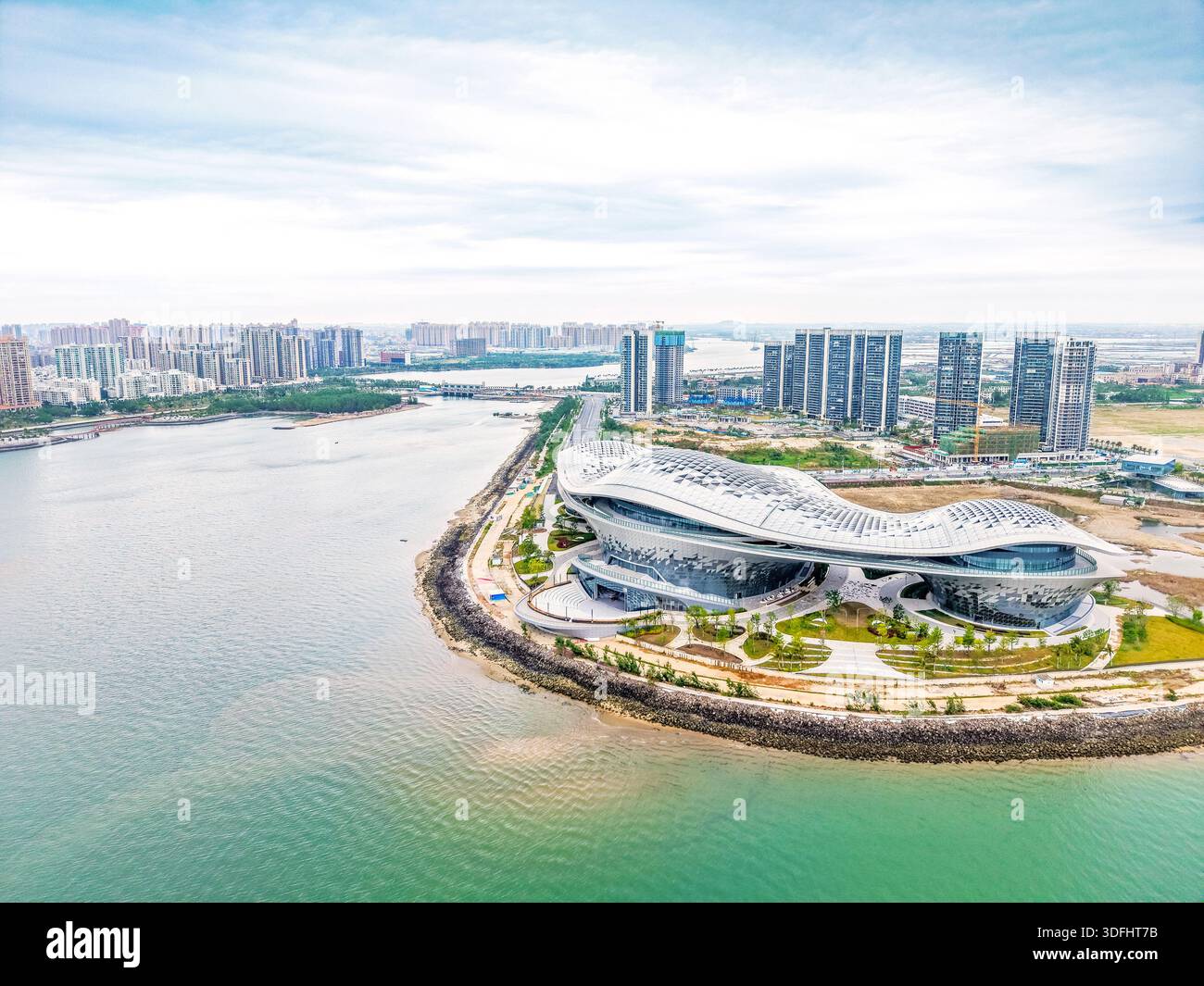 ZHANJIANG, CHINA - DECEMBER 25, 2025 - Aerial view of the new landmark ...
