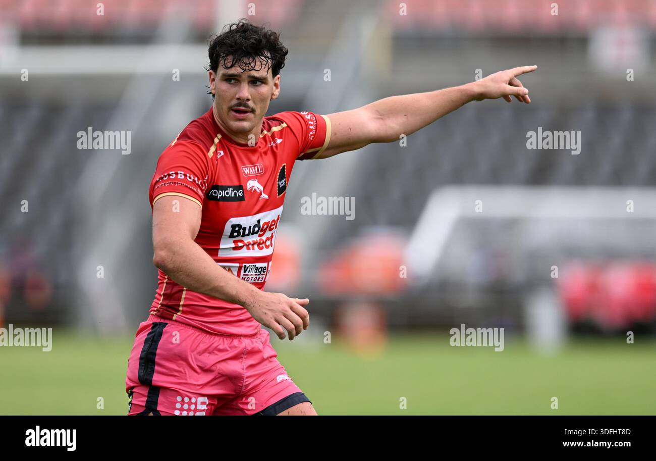Herbie Farnworth is seen during a NRL Dolphins' training session at ...