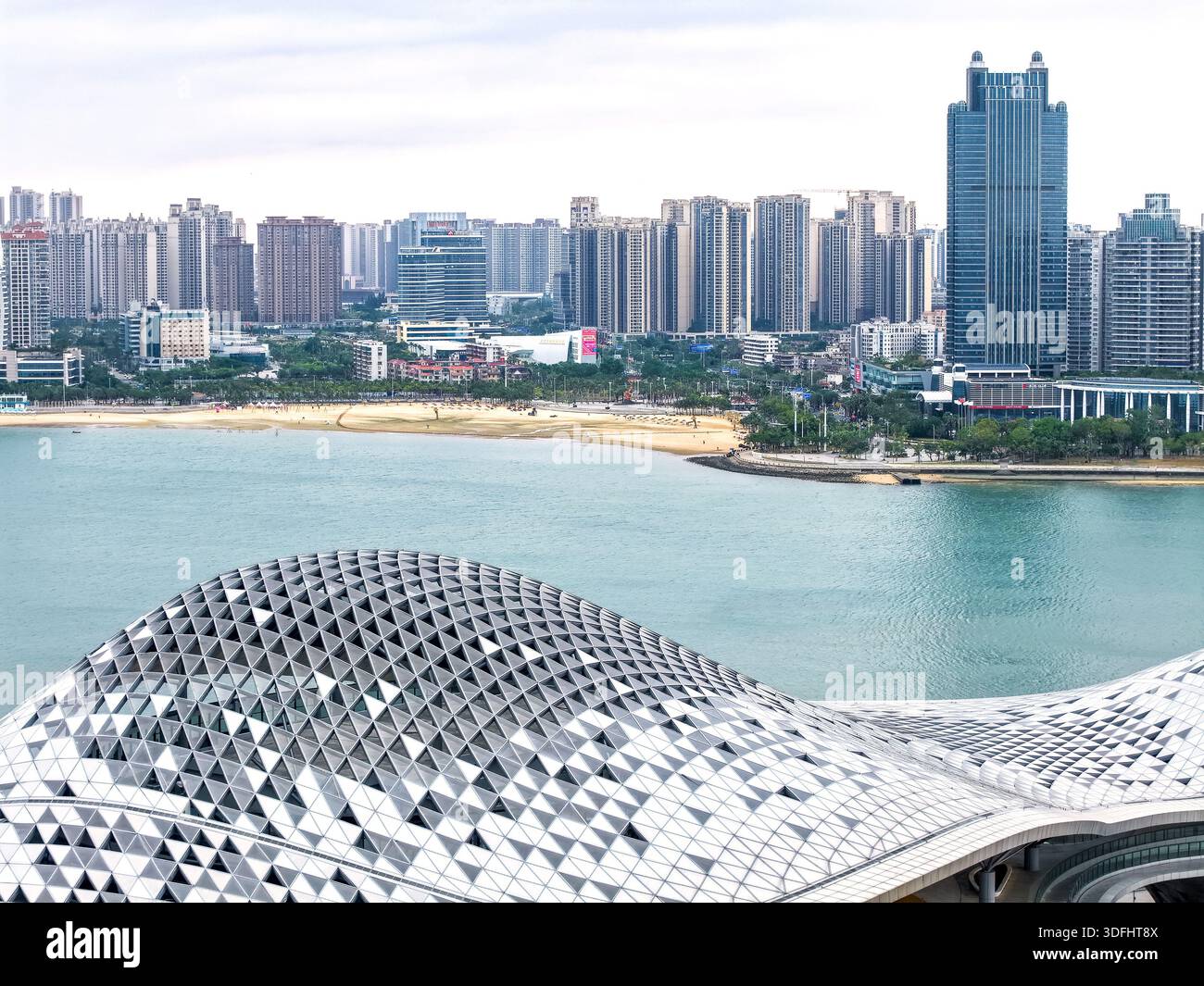 ZHANJIANG, CHINA - DECEMBER 25, 2025 - Aerial view of the new landmark ...