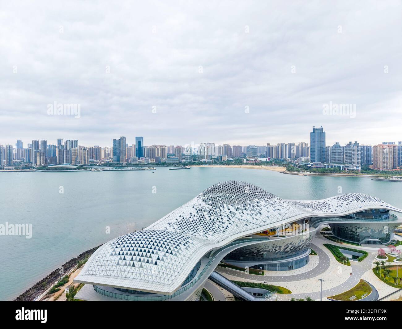 ZHANJIANG, CHINA - DECEMBER 25, 2025 - Aerial view of the new landmark ...