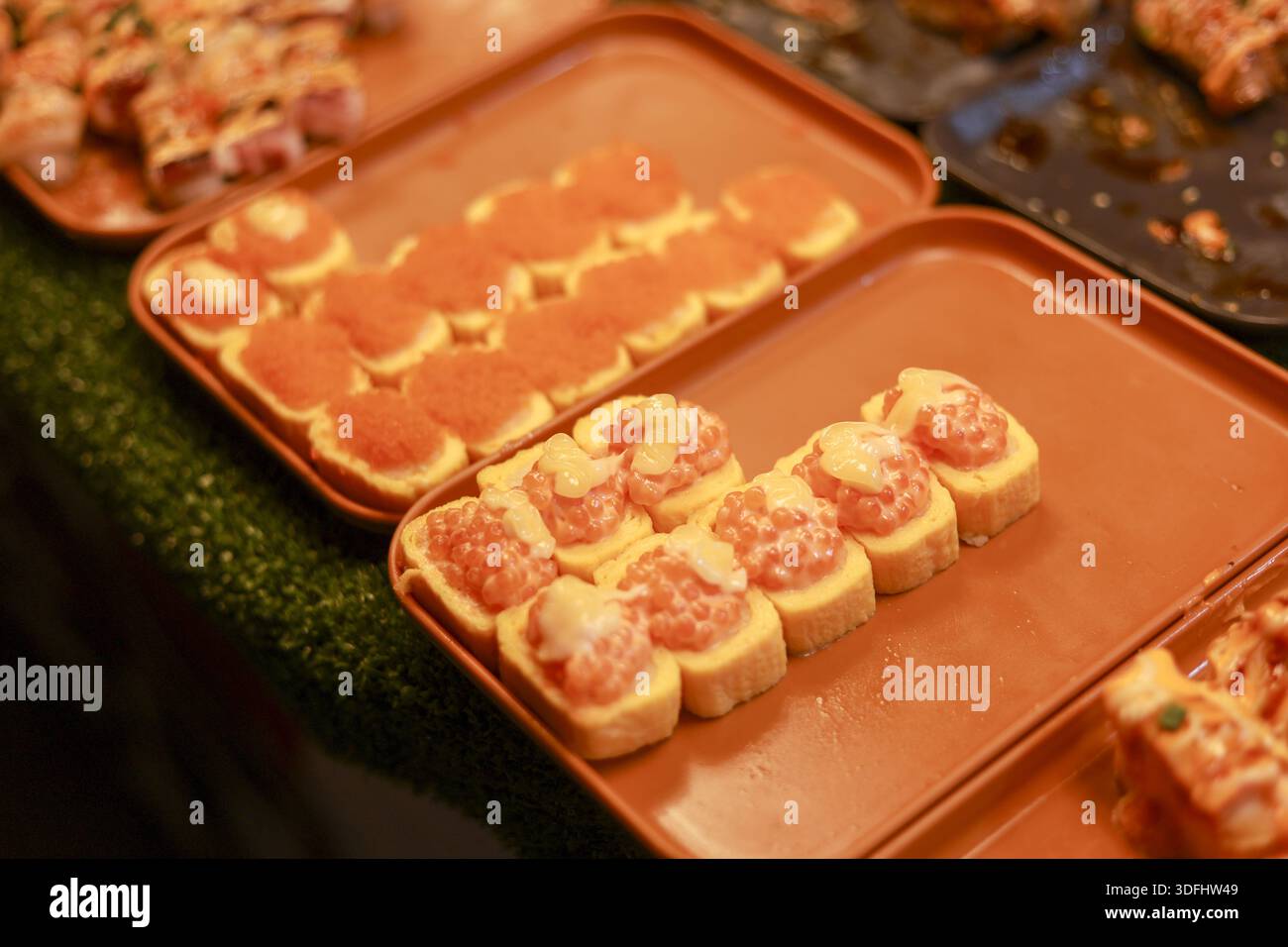 Appetizer food arranged on tray for catering buffet looks delicious ...