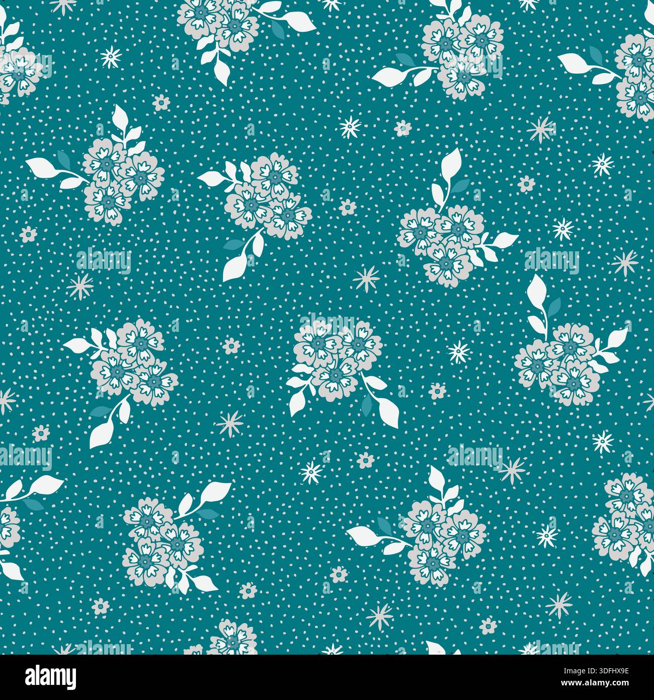 Teal polka dot pattern Stock Vector Images - Alamy