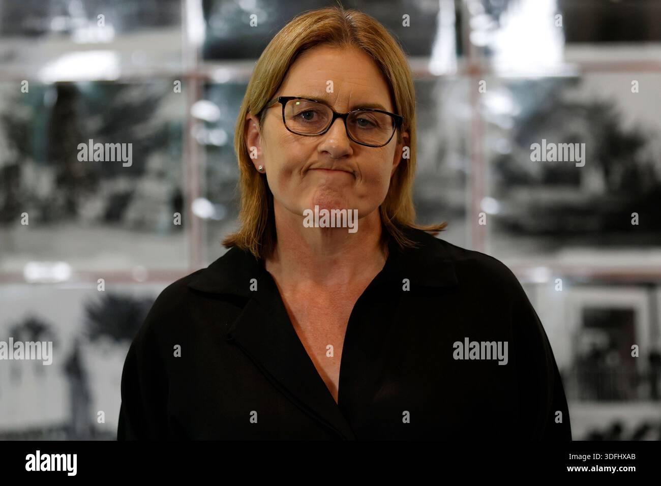 Victorian Premier Jacinta Allan speaks to media during a press ...