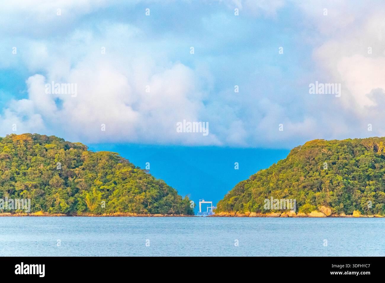 Tropical island islands mountains hills with exotic nature jungle in ...