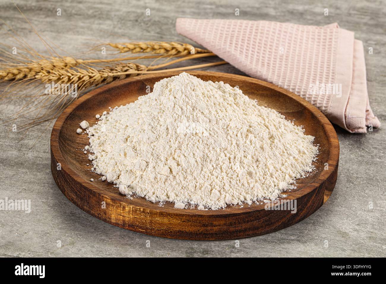 Wheat flour powder for cooking in the bowl Stock Photo - Alamy