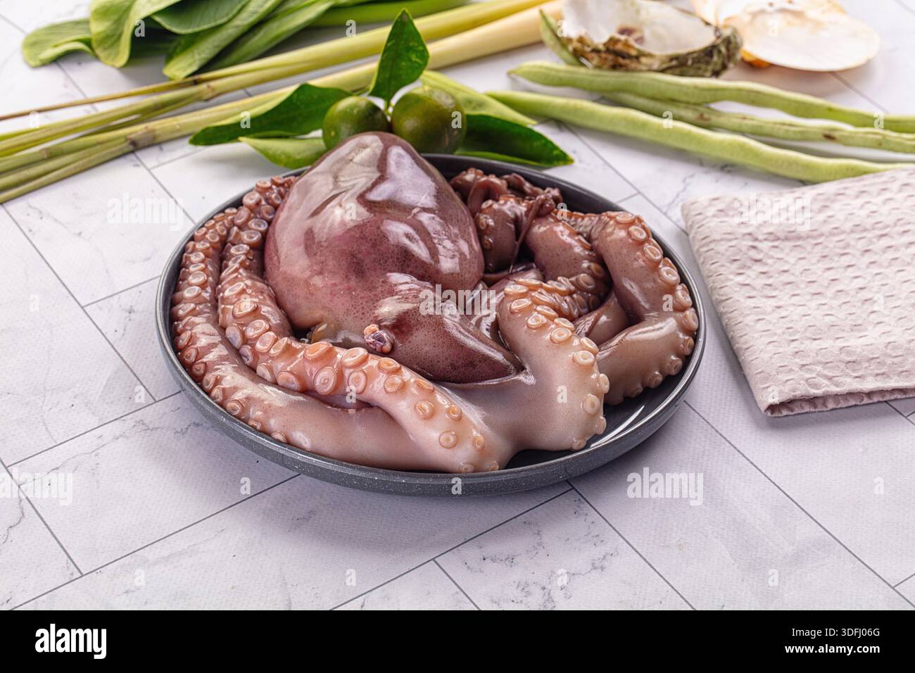 Gourmet luxury raw wild octopus for cooking Stock Photo - Alamy