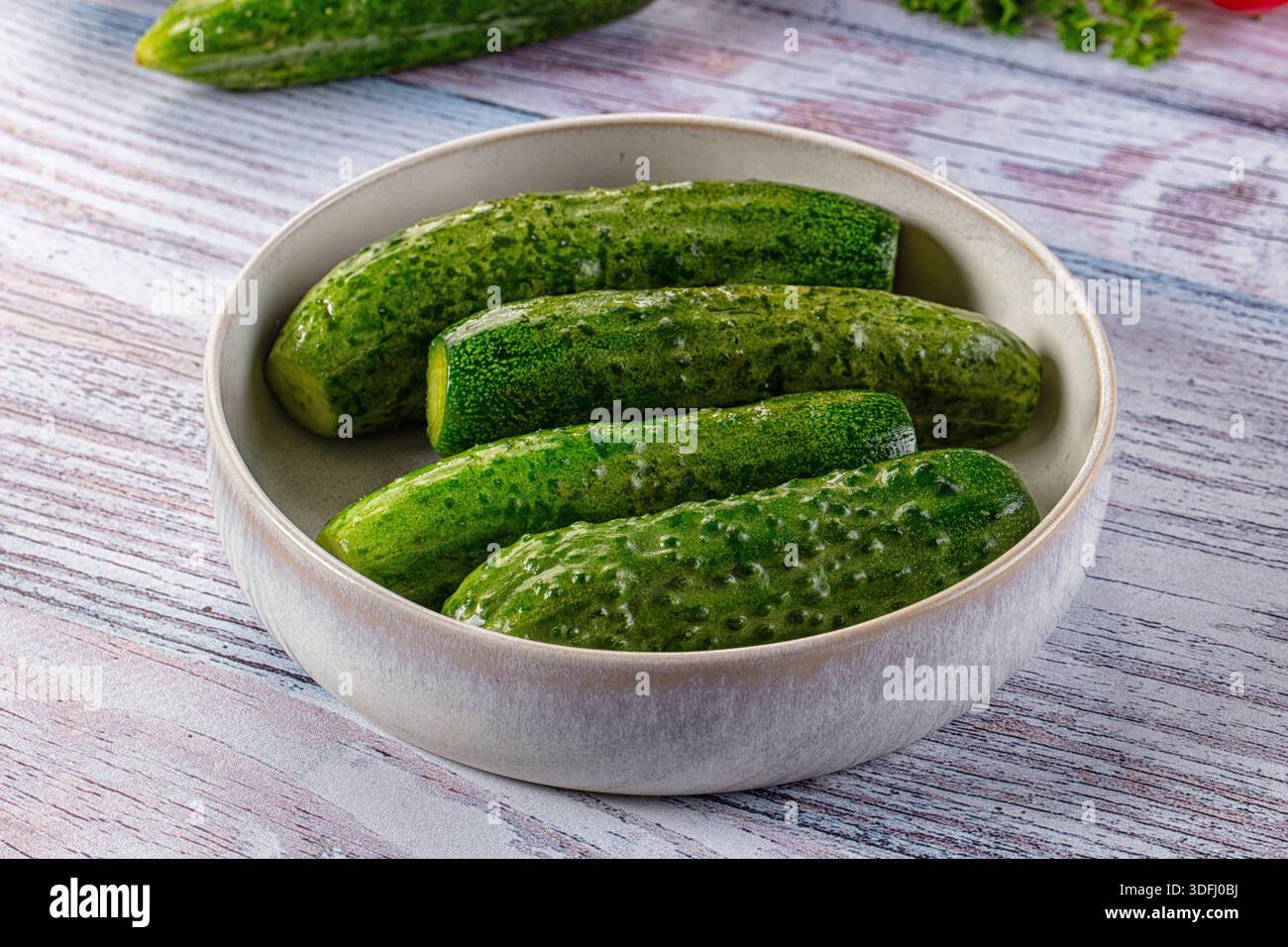 Homemade lightly salted cucumbers snack appetizer Stock Photo - Alamy