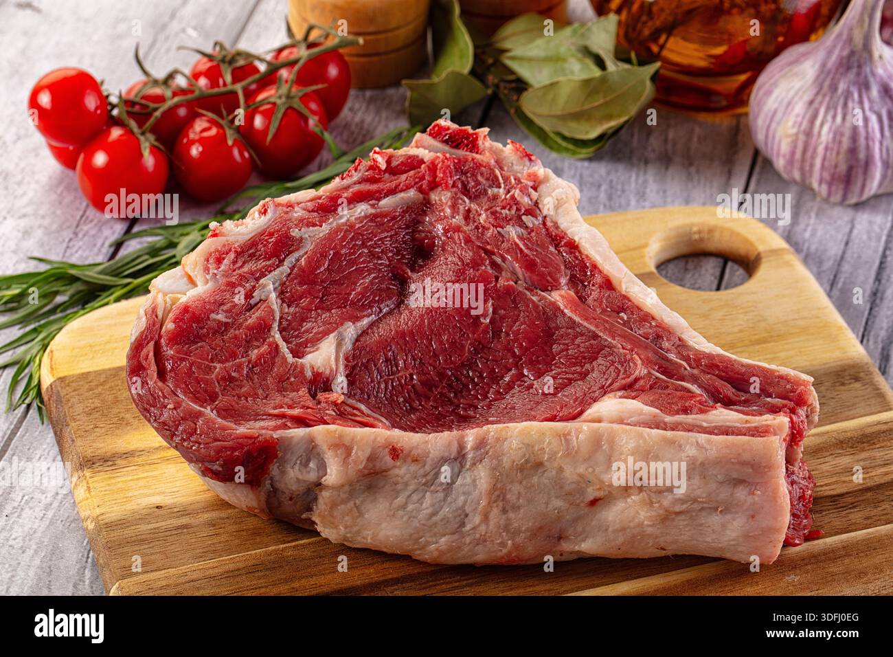 Raw beef thicl edge cut for grill Stock Photo - Alamy