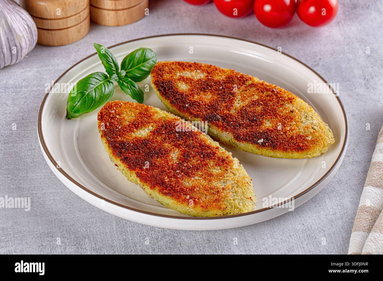 Fried potato golden hash brown for breakfast Stock Photo - Alamy