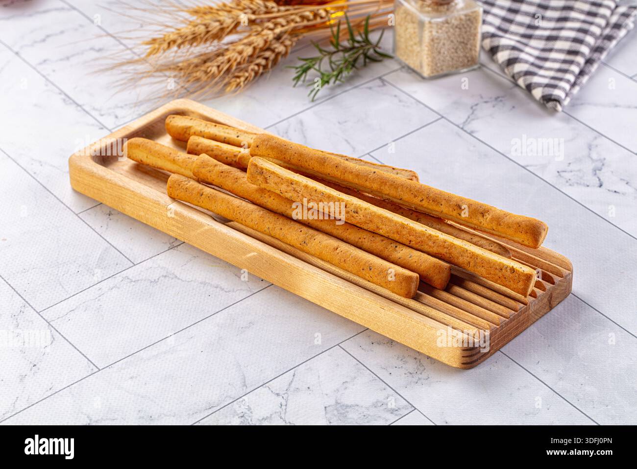 Baked Italian Grissini sticks heap for snack Stock Photo - Alamy