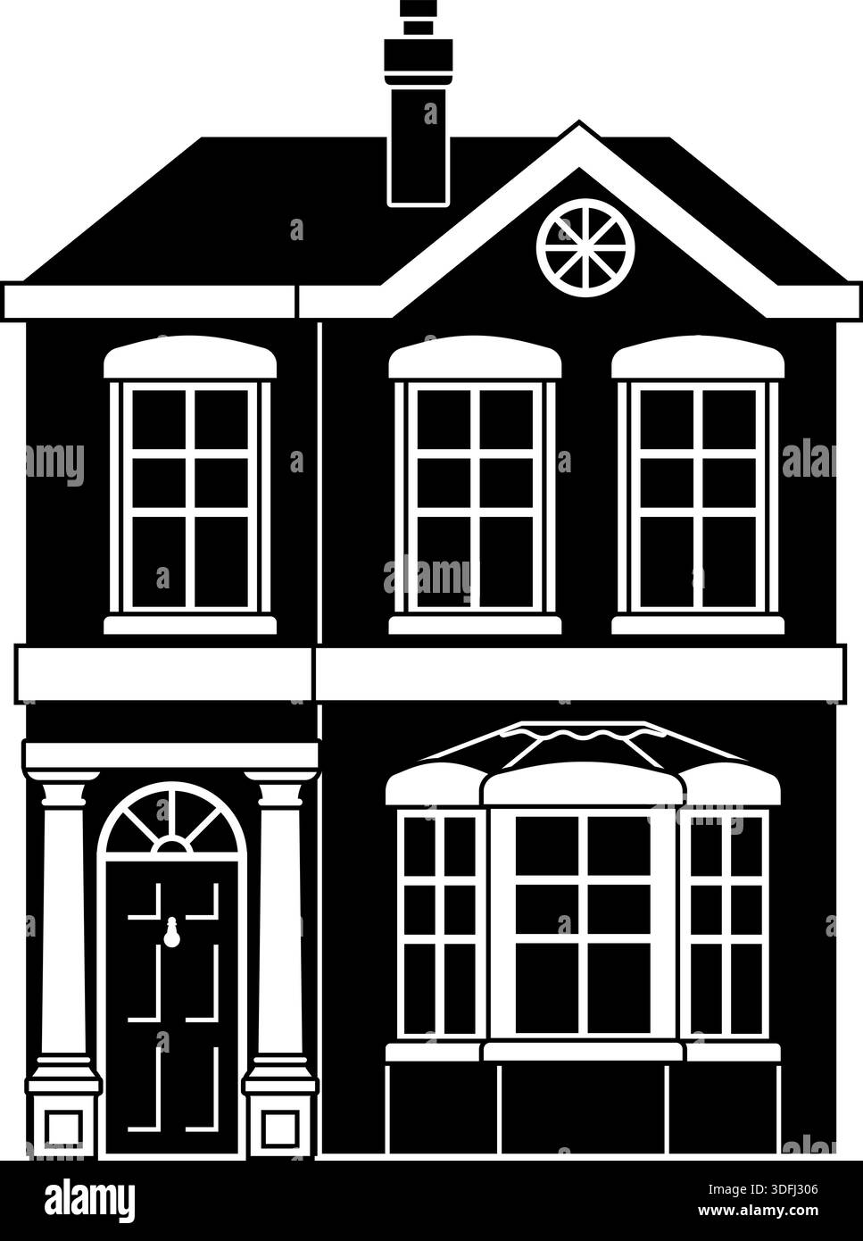 White old town building Cut Out Stock Images & Pictures - Alamy
