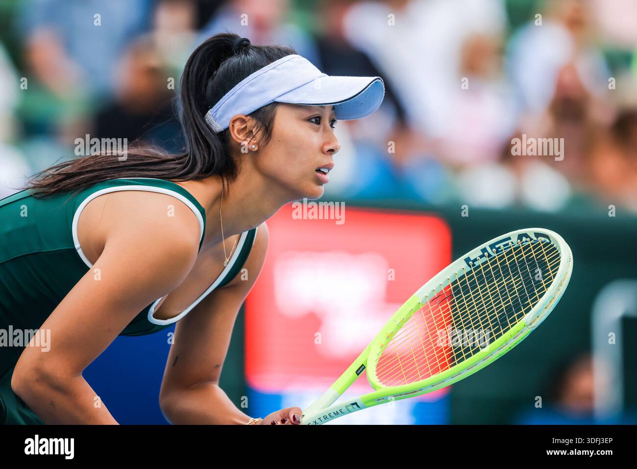 Priscilla Hon of Australia plays against Donna Veki? of Croatia (not ...