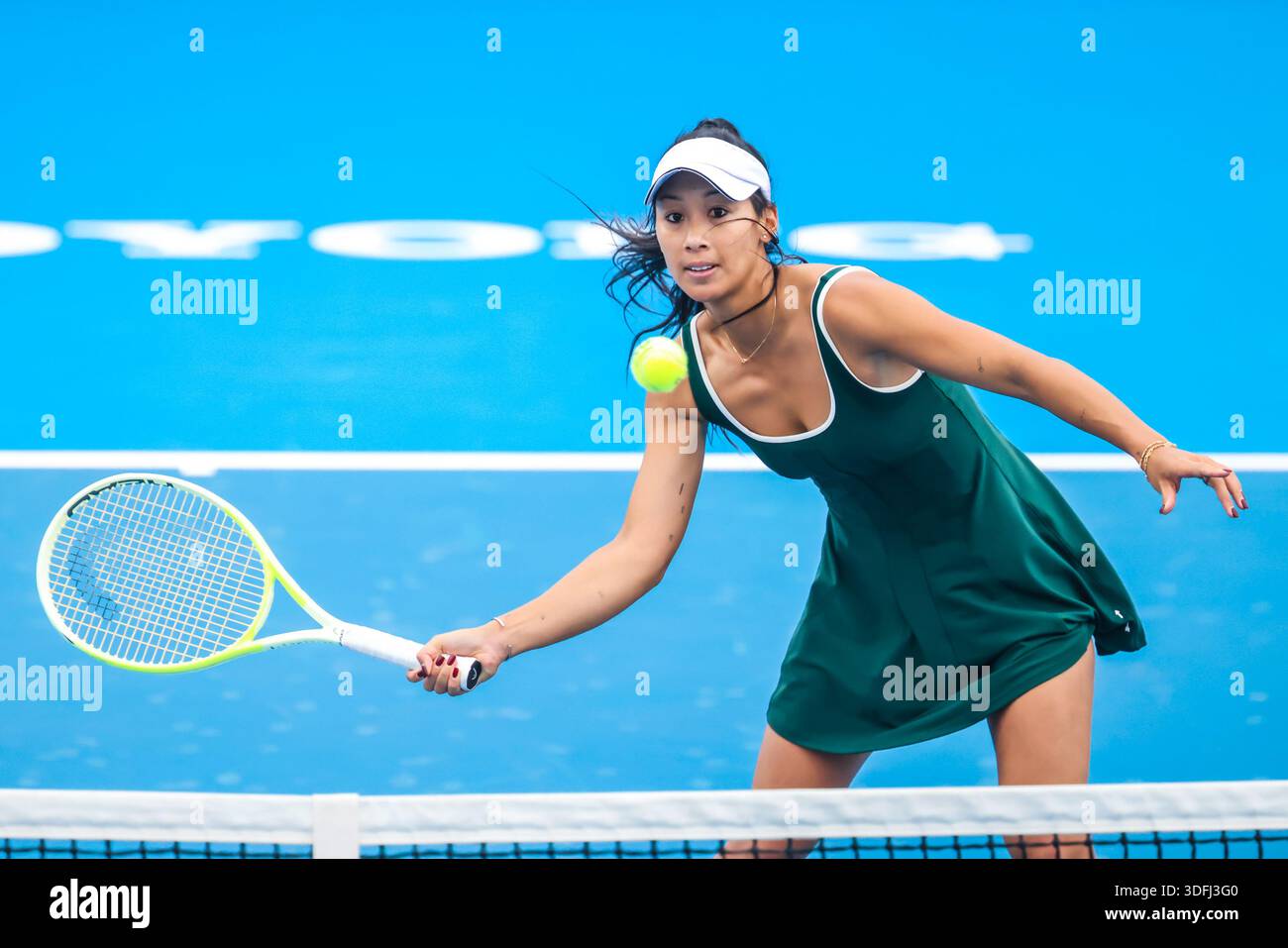Priscilla Hon of Australia plays against Donna Veki? of Croatia (not ...