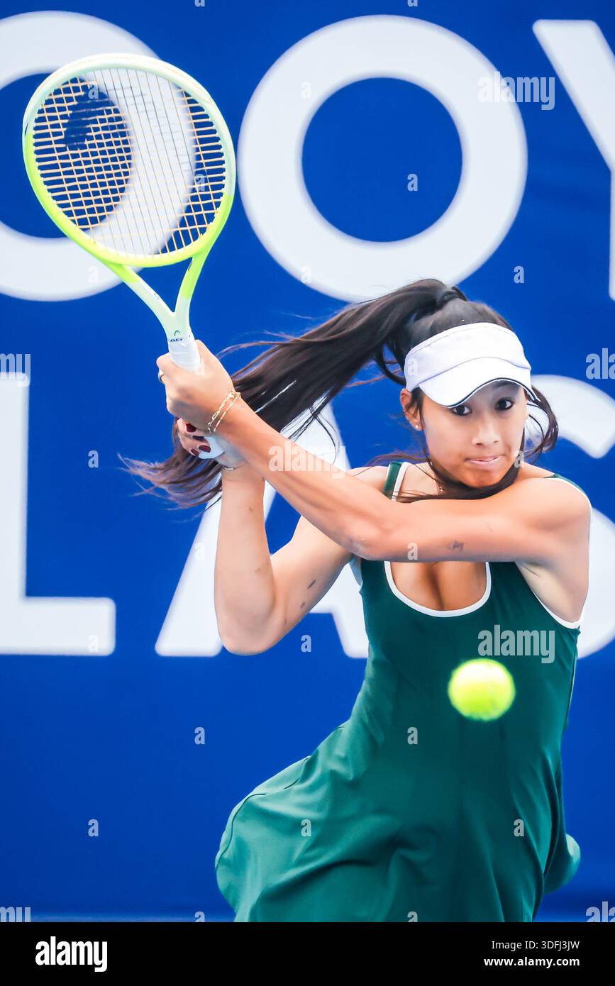 Priscilla Hon of Australia plays against Donna Veki? of Croatia (not ...