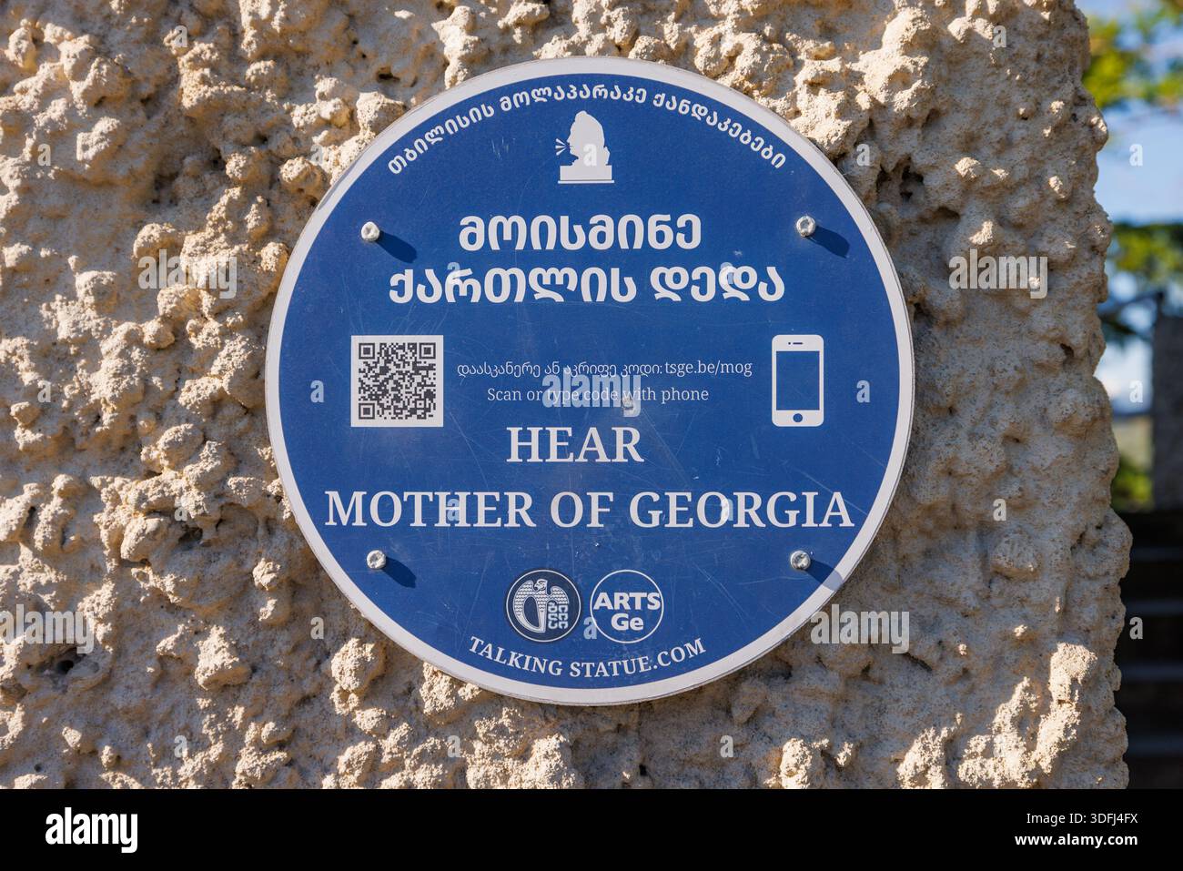 Mother of Georgia sign on Narikala Hill, Georgia Stock Photo - Alamy