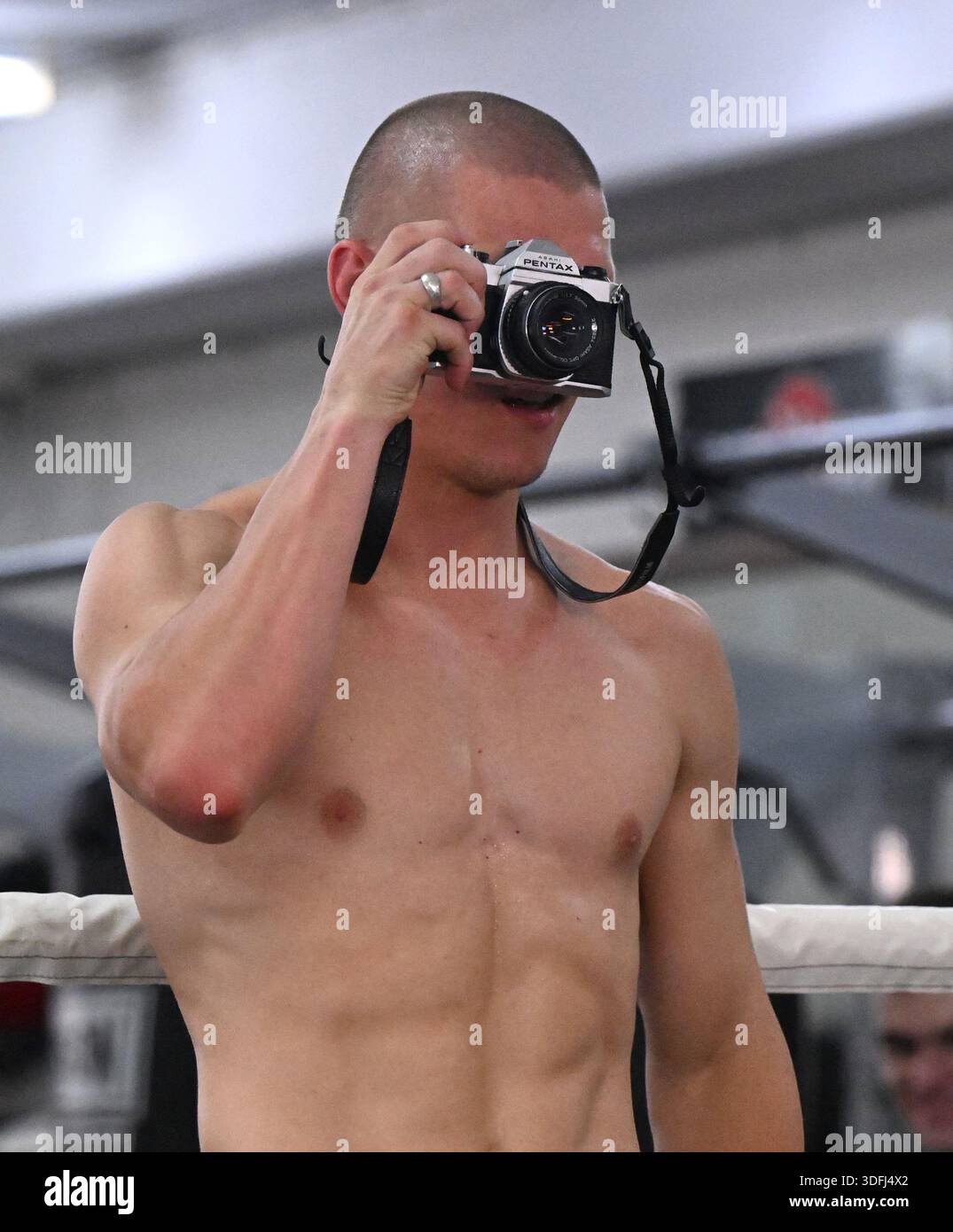 Brisbane, Australia. 13th Jan, 2026. Boxer Nikita Tszyu is seen with ...