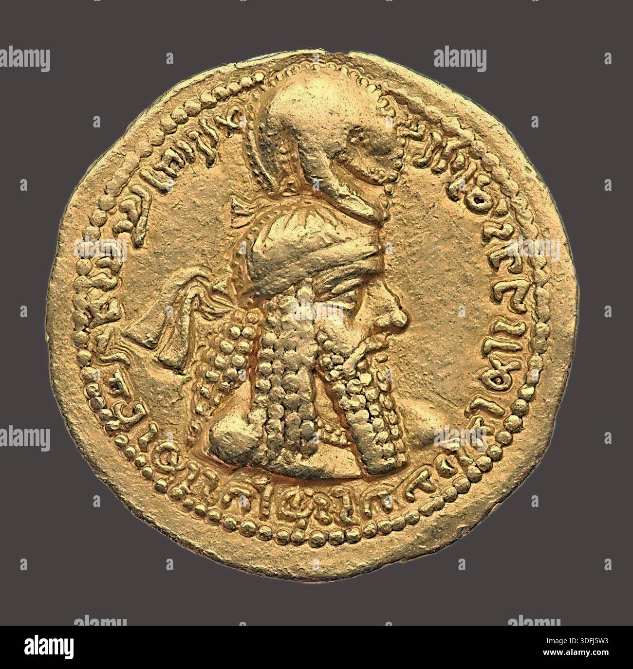 8146. Gold coin of the founder of the Sasanian Empire Ardashir I, also ...