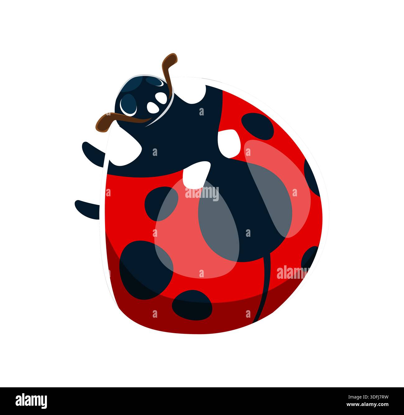 Ladybug insect font typeset cartoon letter D Stock Vector Image & Art ...