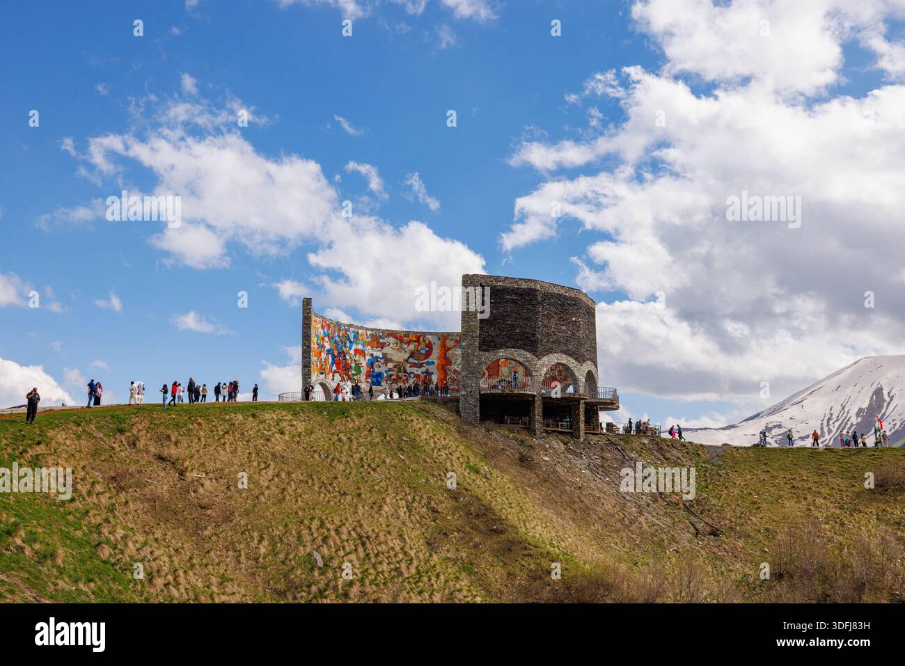 Gudauri, May 22, 2025. Tourists visit the Georgia-Russia Friendship ...