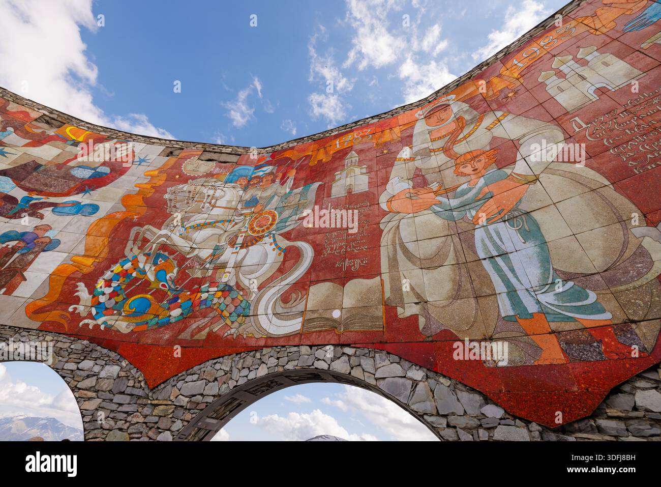 Gudauri, May 22, 2025. Detailed view of the Georgia-Russia Friendship ...