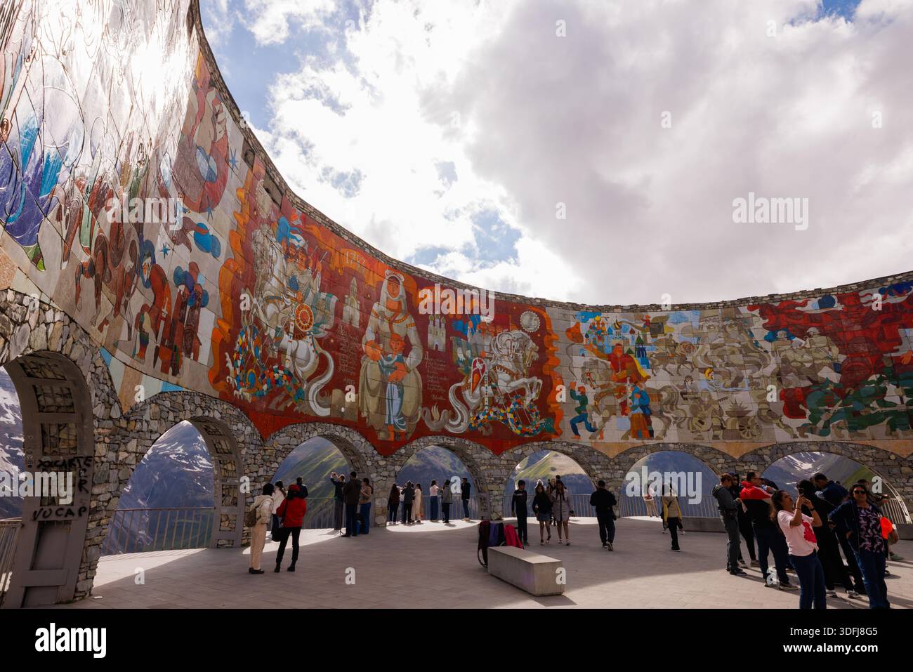 Gudauri, May 22, 2025. Tourists visit the Georgia-Russia Friendship ...