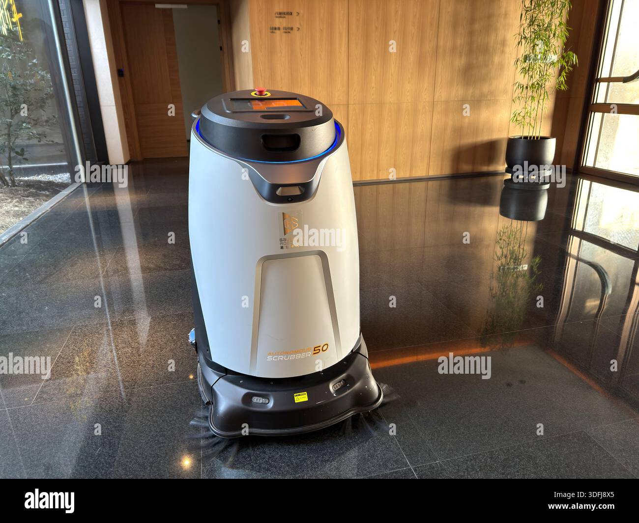 YANGZHOU, CHINA - JANUARY 8, 2026 - A Gaussian robot used in a five ...