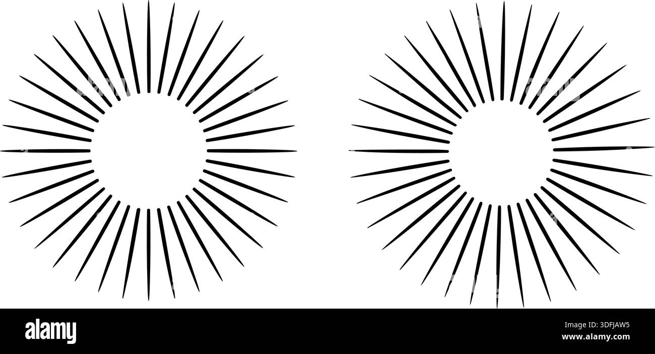 Minimal radial rays Black and White Stock Photos & Images - Alamy