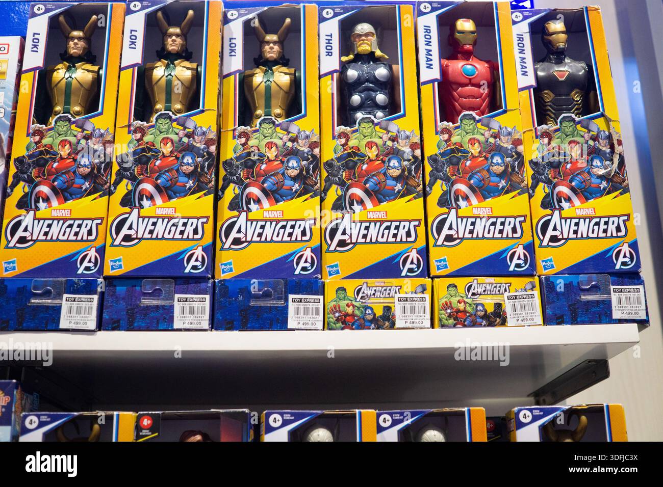 Marvel Avengers action figures including Iron Man, Thor and Loki ...