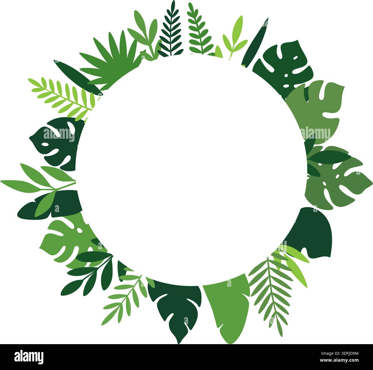 Green leaves foliage lit Stock Vector Images - Alamy