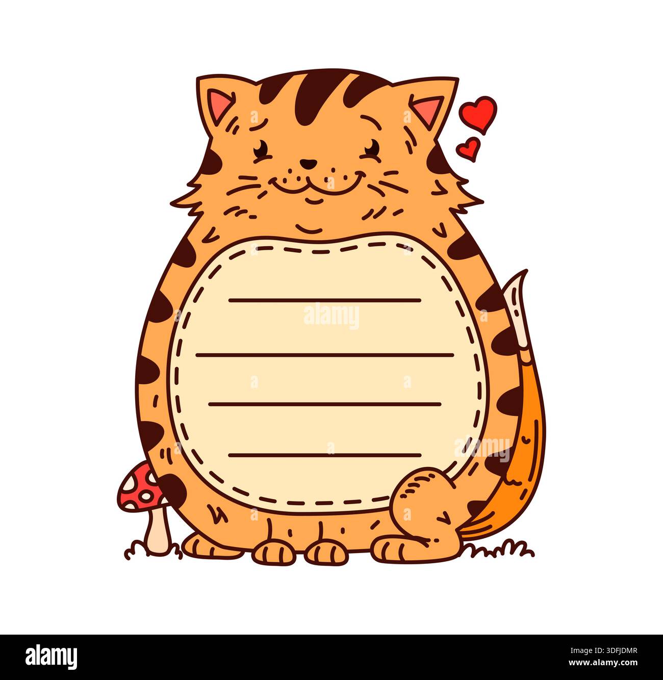 Tiger cute cartoon animal kids memo note frame Stock Vector Image & Art ...
