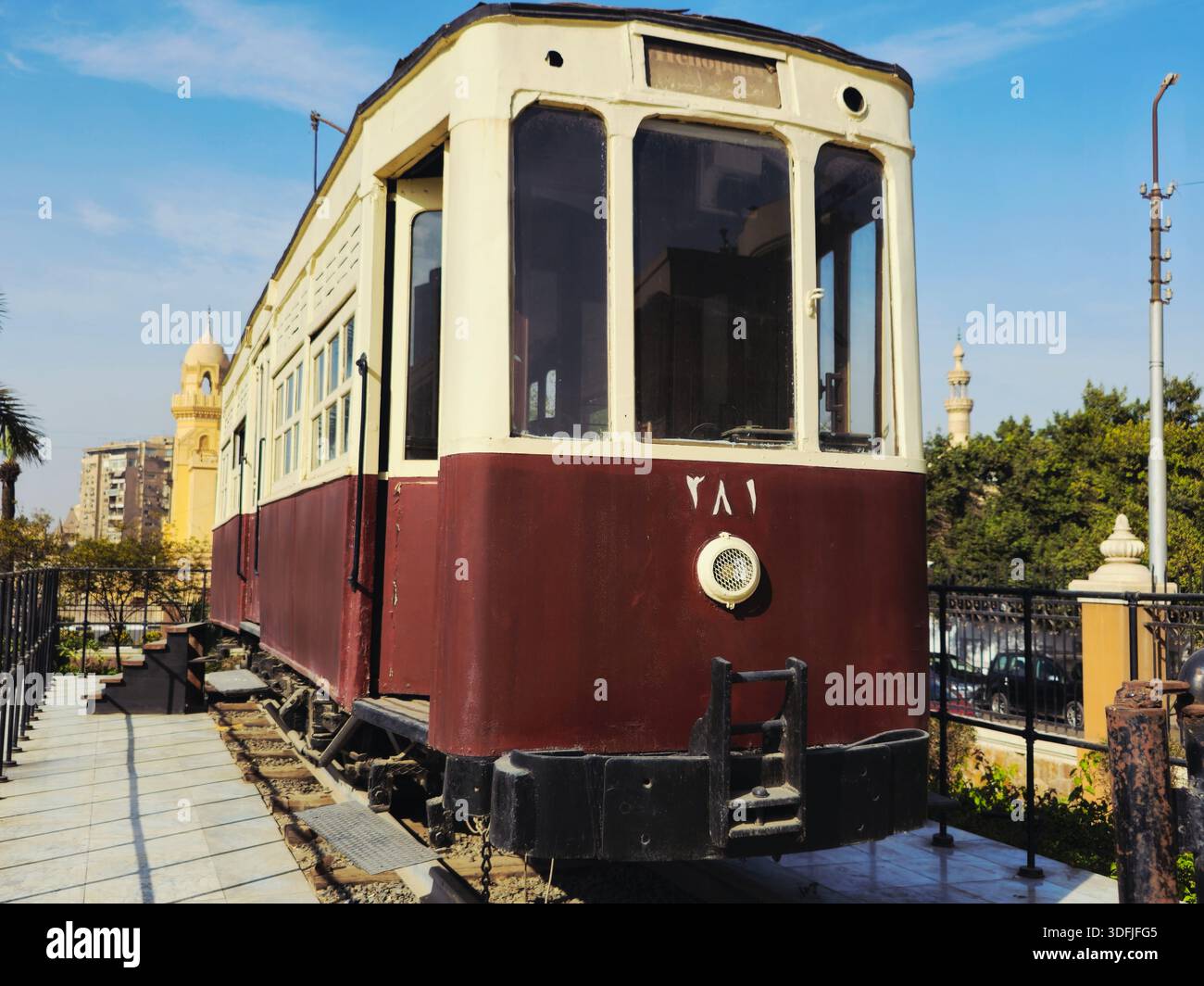Cairo, Egypt, January 1 2026: A tramcar from the former Heliopolis ...