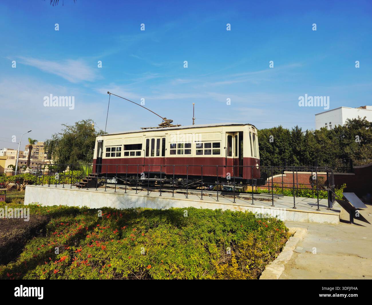 Cairo, Egypt, January 1 2026: A tramcar from the former Heliopolis ...