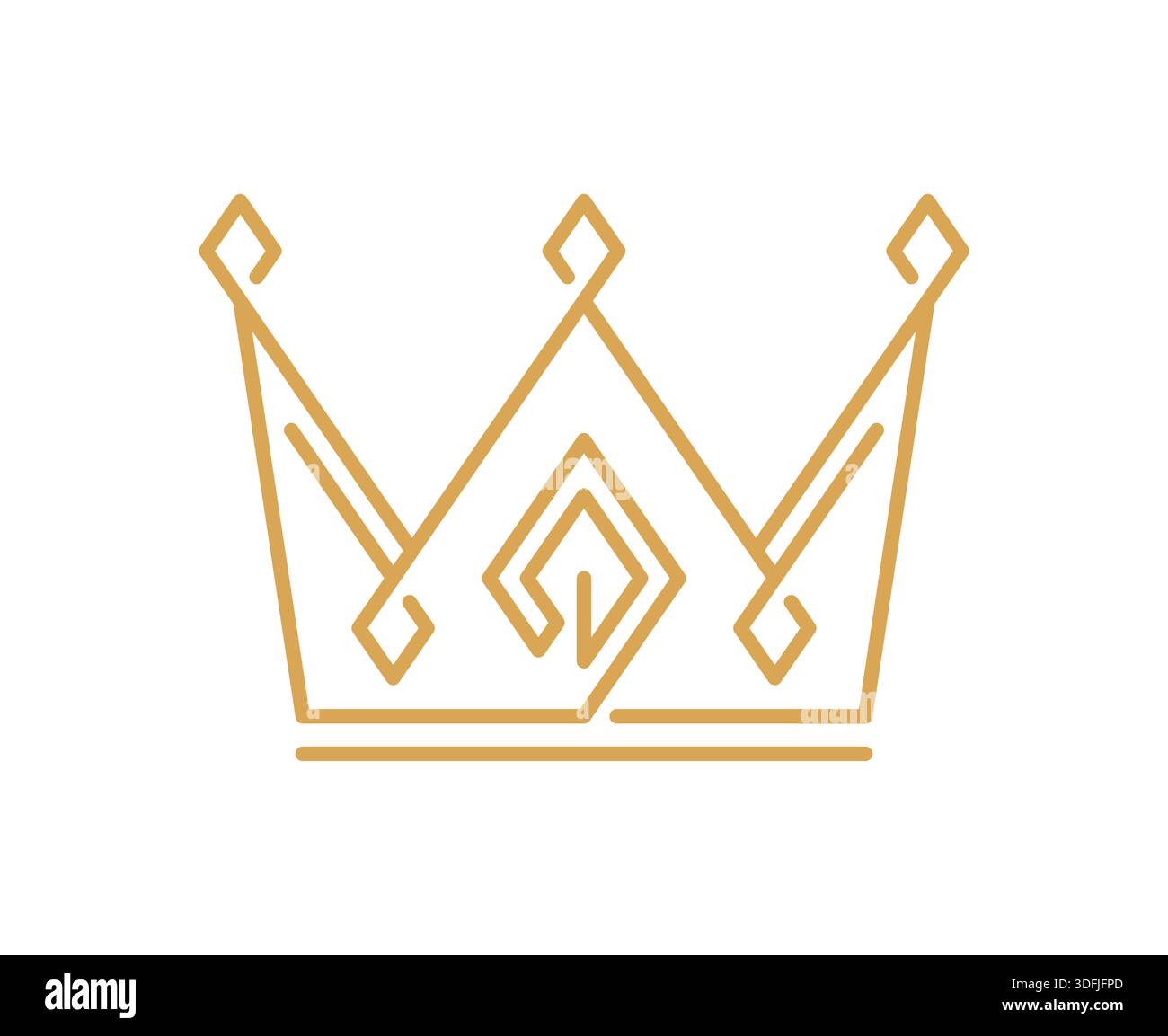 Crown king royal line Stock Vector Images - Alamy