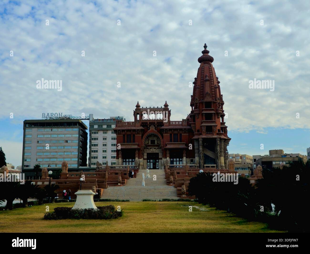 Cairo, Egypt, January 1 2026: Baron hotel and The Baron Empain Palace ...