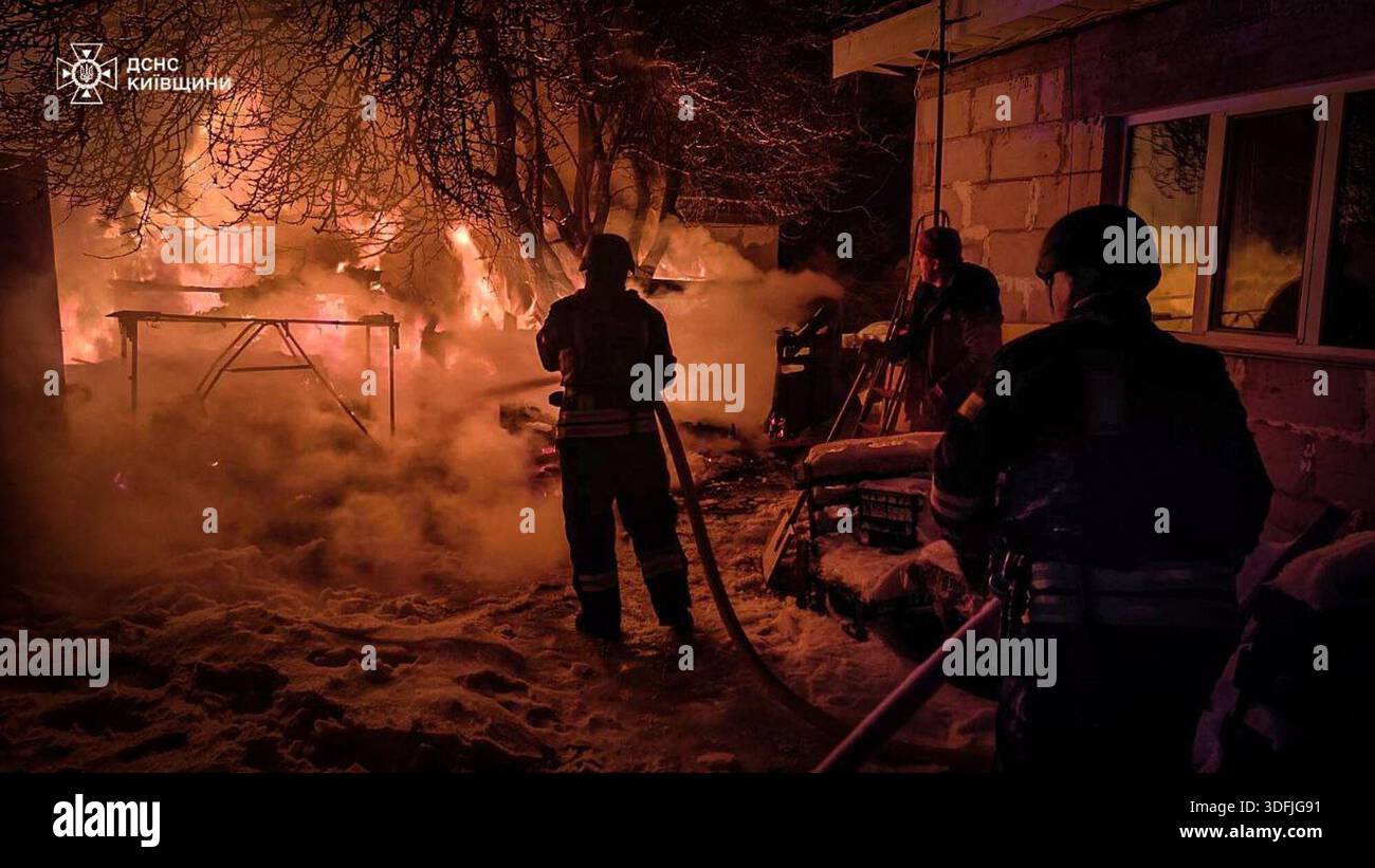 In this photo provided by the Ukrainian Emergency Service, emergency ...