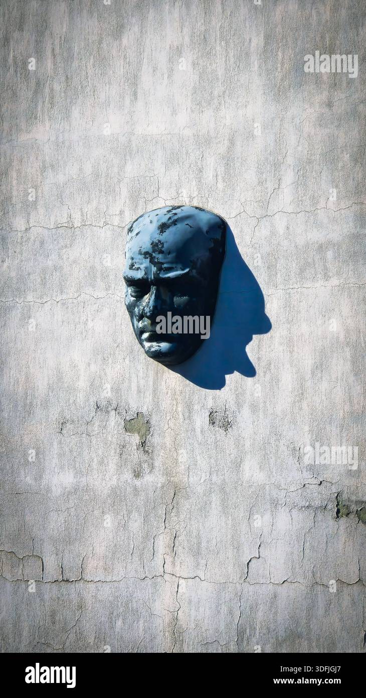 A relief mask sculpture of Mustafa Kemal Ataturk A relief mask ...