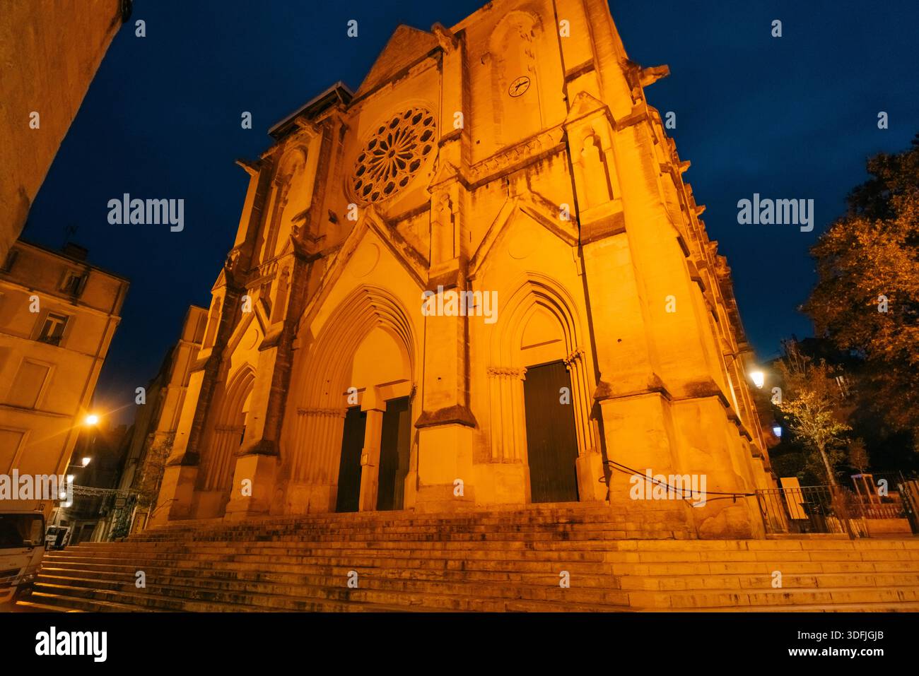 Building of neogothic church of Saint-Roche-de-Montpellier, france - 1 ...