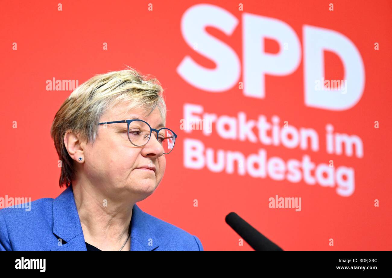 13 January 2026, Berlin: Frauke Heiligenstadt, SPD finance expert ...