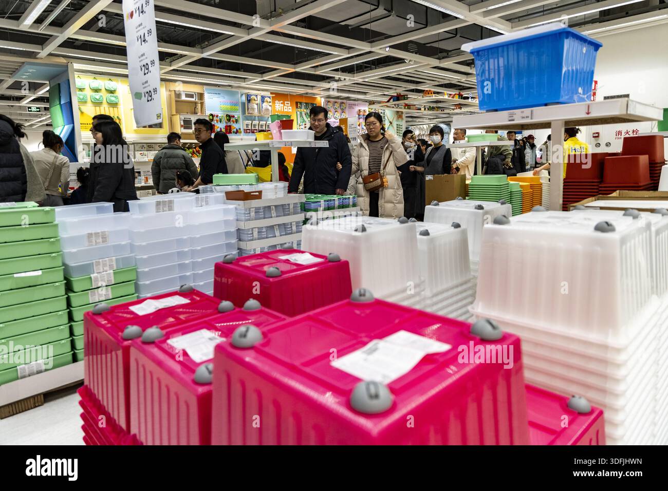Shoppers visit the Zhongbei IKEA store in Tianjin, China, 10 January ...