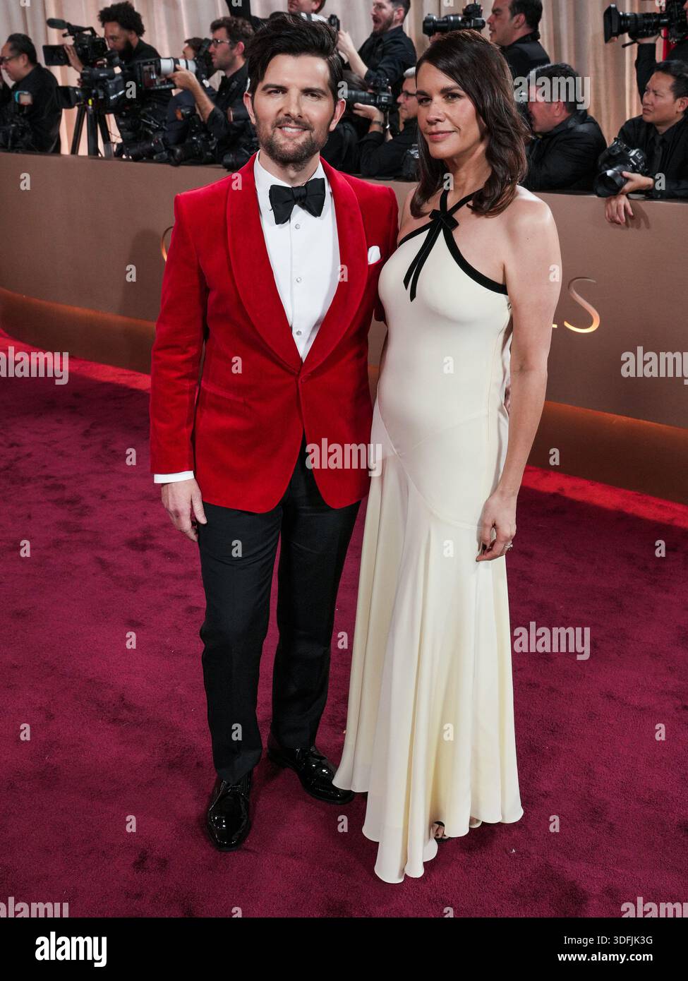 Adam Scott and Naomi Scott attending the 83rd Golden Globes awards at ...