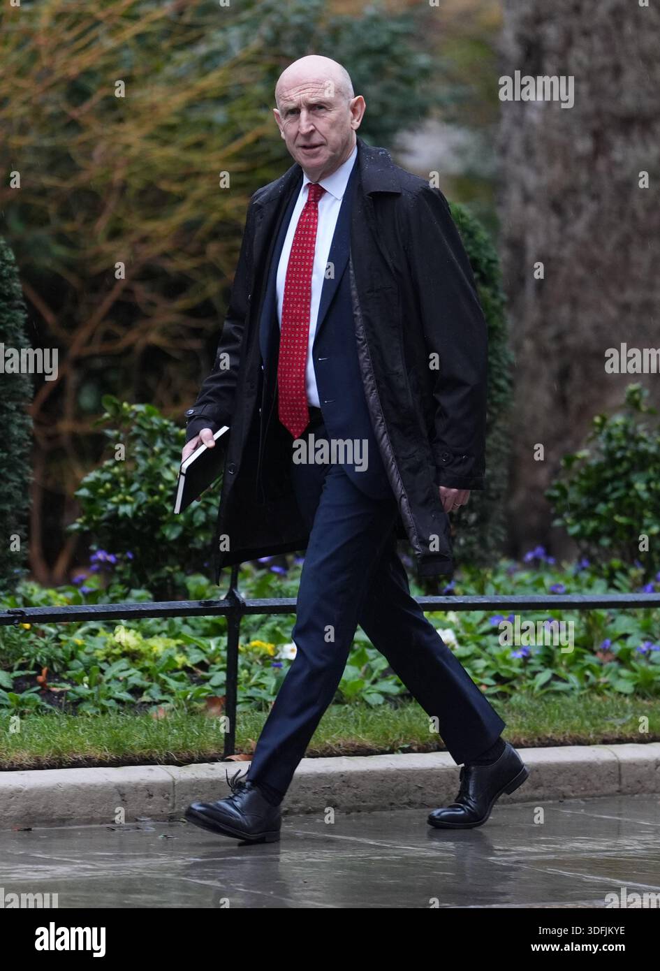 Defence Secretary John Healey arrives for a Cabinet meeting in Downing ...