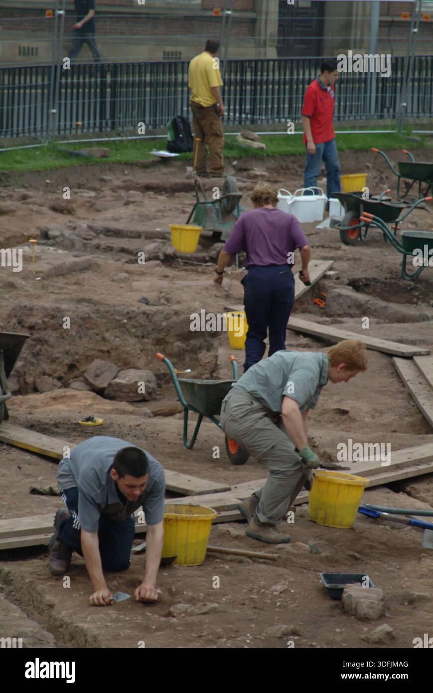 Archaeological dig, Chester's Roman Amphitheatre, by Grosvenor Park ...