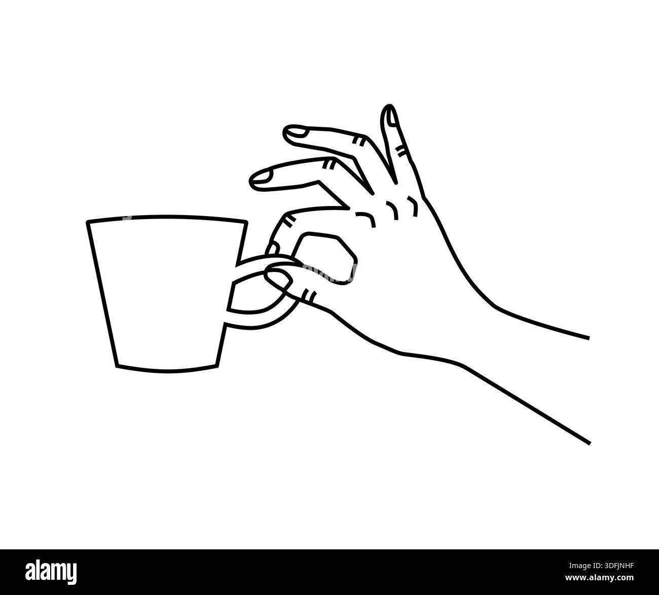 Pinky finger, tea Black and White Stock Photos & Images - Alamy