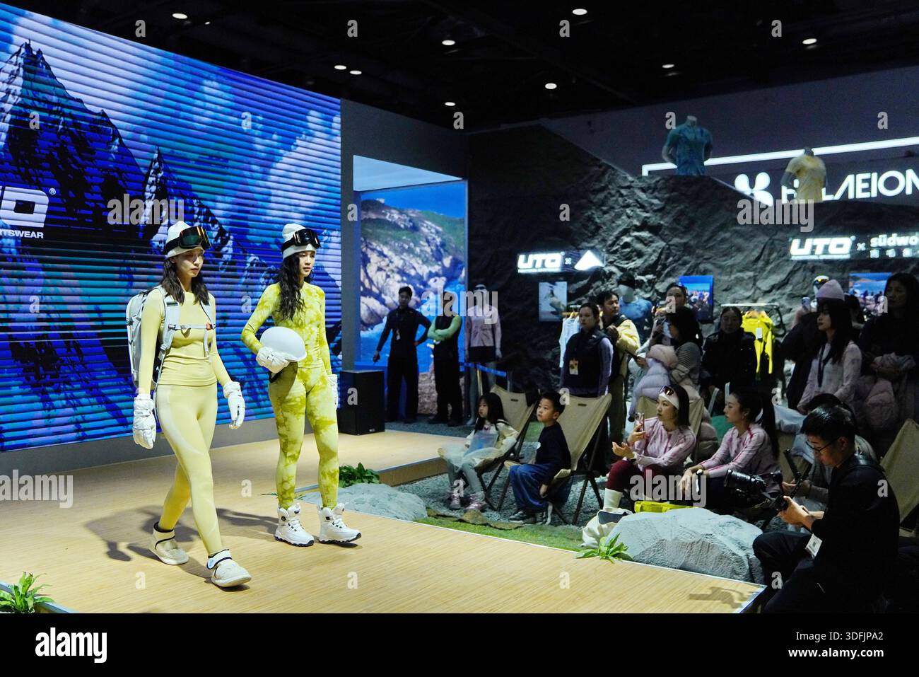People visit the ISPO Beijing 2026 exhibition in Beijing, China, 10 ...