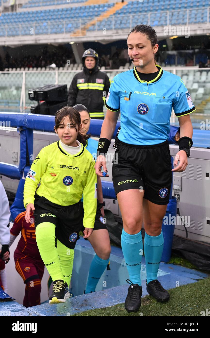 Referee Debora Bianchi before the Women's Super Cup final between ...