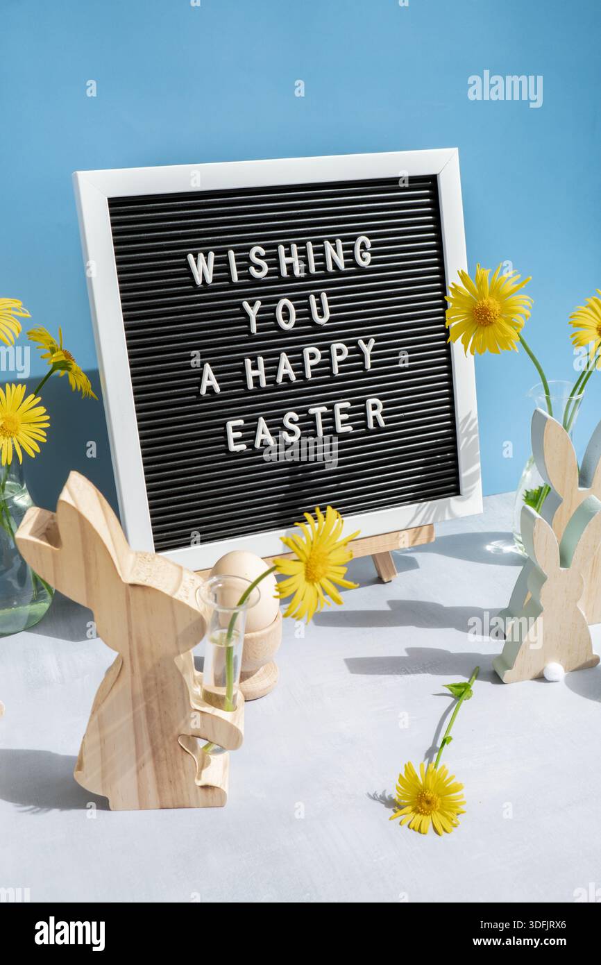 Phrase WISHING YOU A HAPPY EASTER traditional greeting to christian ...